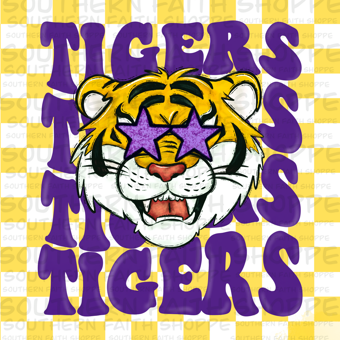 Stacked preppy Tiger (Tea Cup Sized – Southern Faith Shoppe