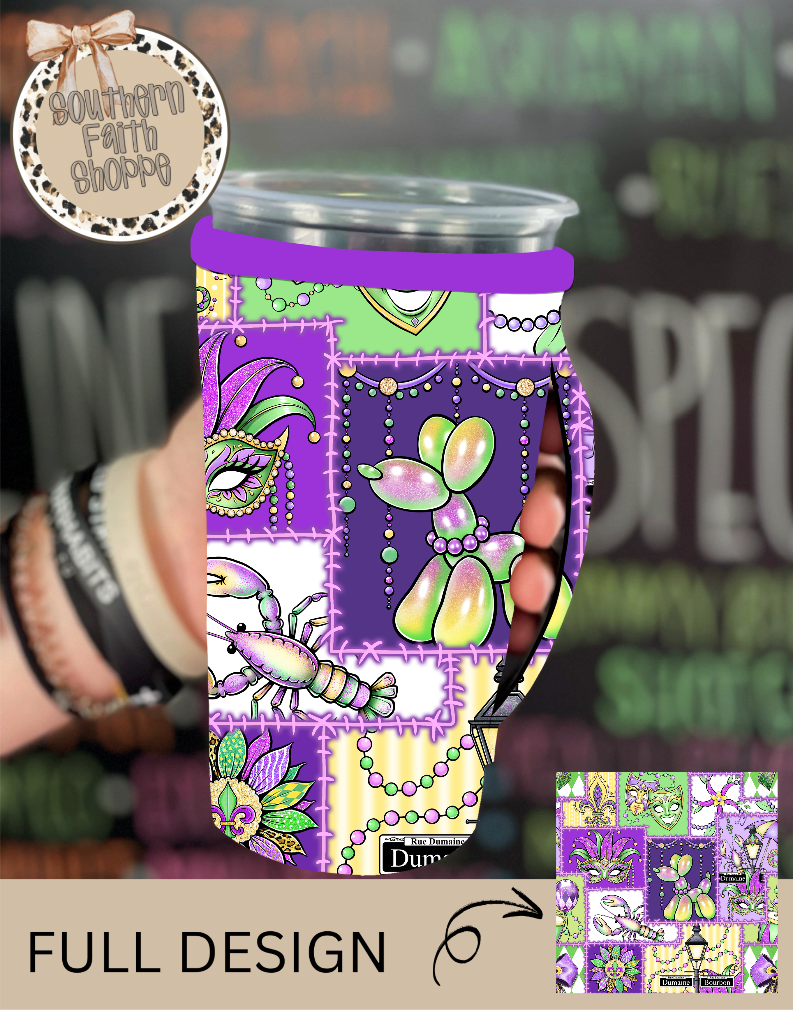 Mardi Gras Bead Dog mix up (Tea Cup Sized – Southern Faith Shoppe